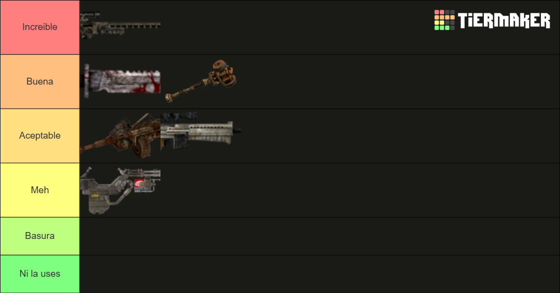 Fallout New Vegas Unique Weapons (All DLC) Tier List (Community ...