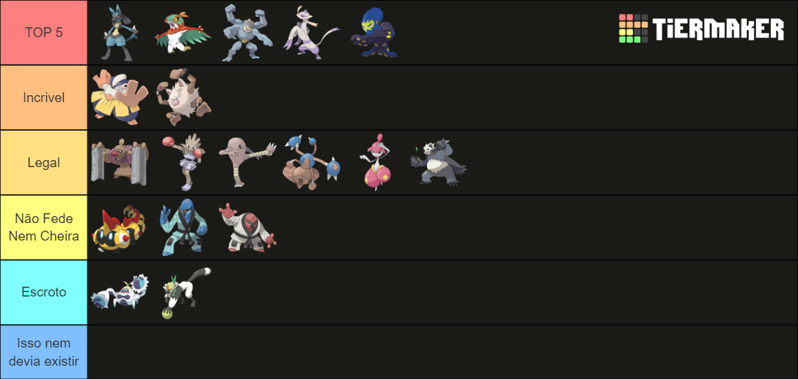 Pokémon Fighting Types Tier List (Community Rankings) - TierMaker