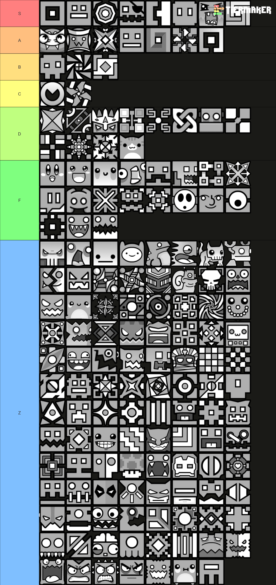 Geometry Dash 2.21 Icons / Iconos Tier List (Community Rankings ...