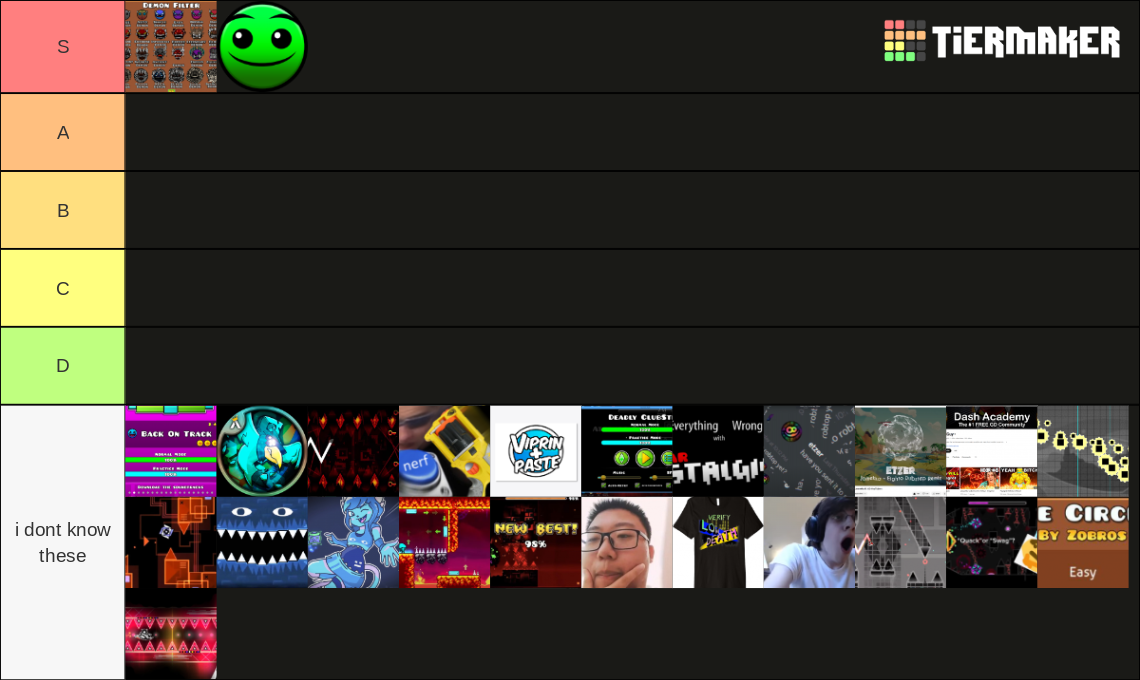 Geometry Dash Memes Tier List (Community Rankings) - TierMaker
