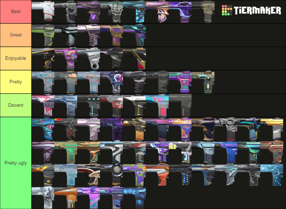 Valorant Phantom Skins ([Bp] 21 Aug 2024) Tier List (Community Rankings ...