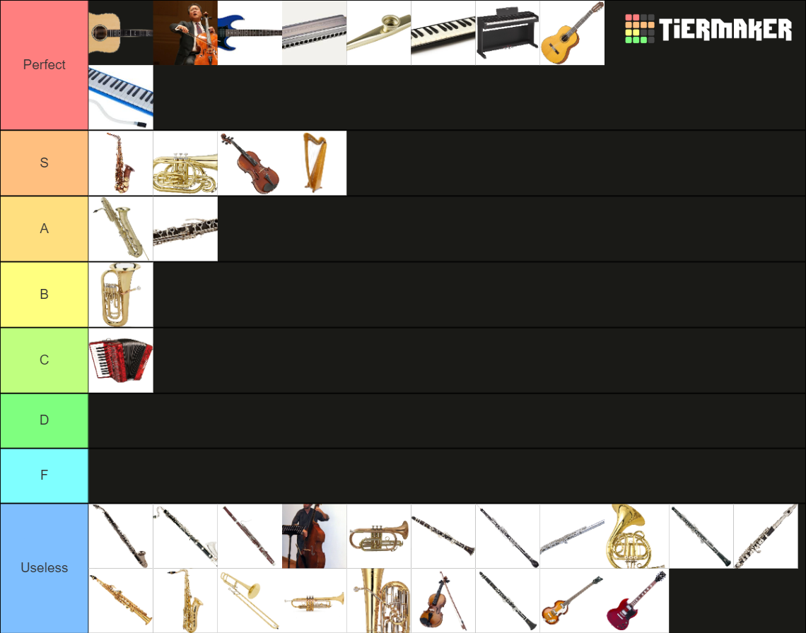Instruments Tier List (Community Rankings) - TierMaker