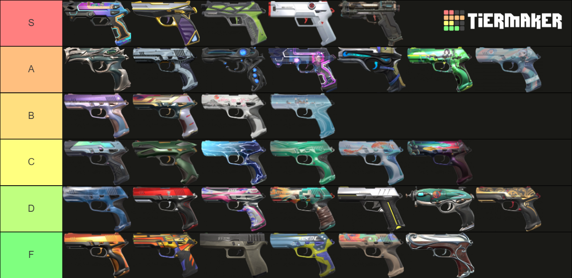 Valorant Classic Skins (June 2023) Tier List (Community Rankings ...