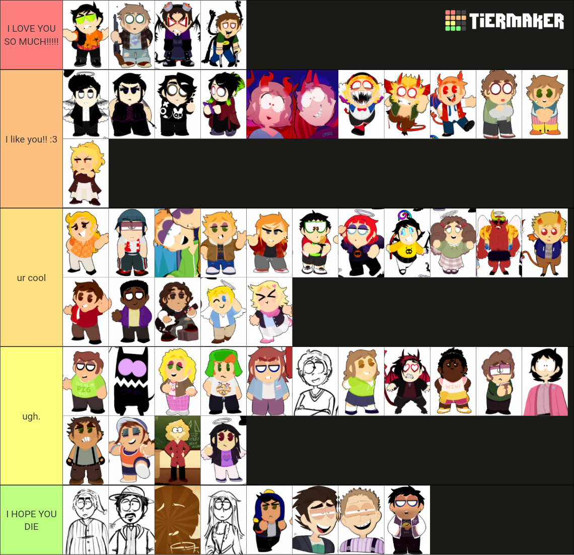 Hell Park Characters!! Tier List (Community Rankings) - TierMaker