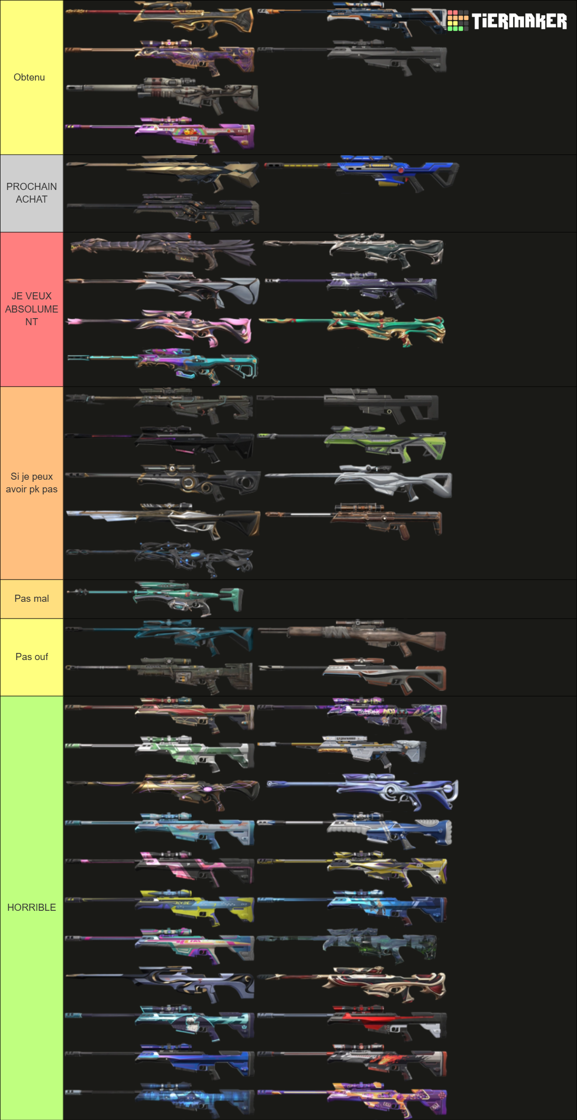 Valorant Operator Skins (August 2025) Tier List (Community Rankings ...