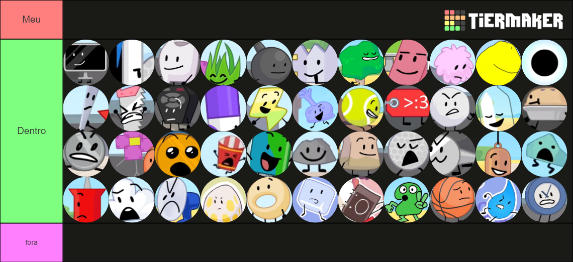 BFDI TPOT Contestants + 2 Tierlist Tier List (Community Rankings ...