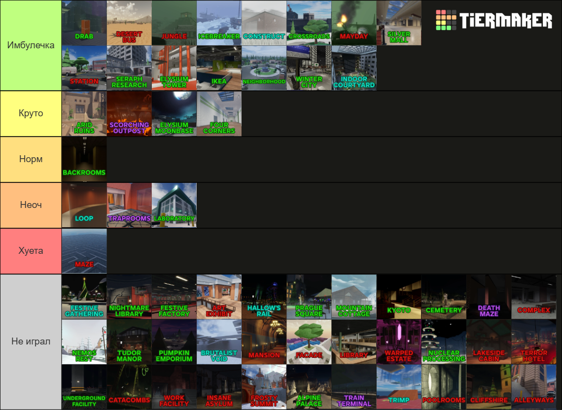 Evade - All Maps (September 2024) Tier List (Community Rankings) - TierMaker