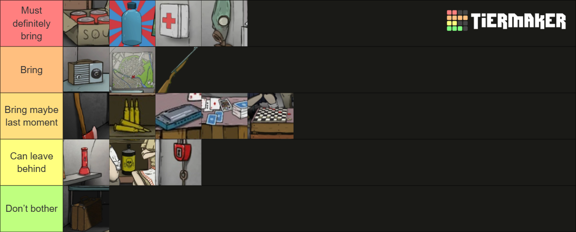 60 seconds items Tier List (Community Rankings) - TierMaker