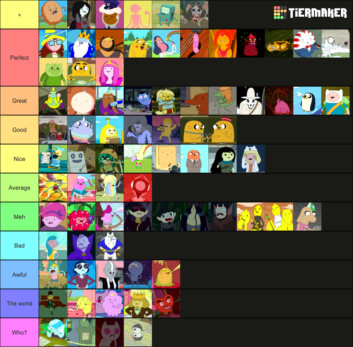 Adventure Time Characters (Major and recurring) Tier List (Community ...