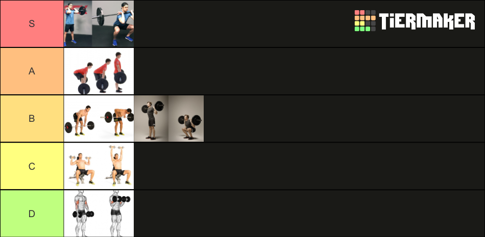 Gym lifts Tier List (Community Rankings) - TierMaker