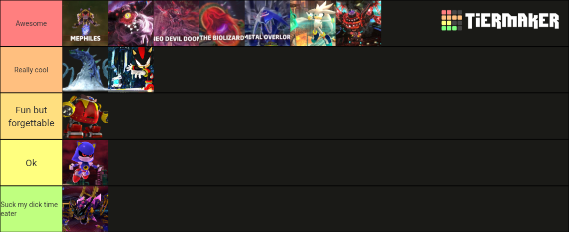 Sonic x shadow generations boss fights Tier List (Community Rankings ...