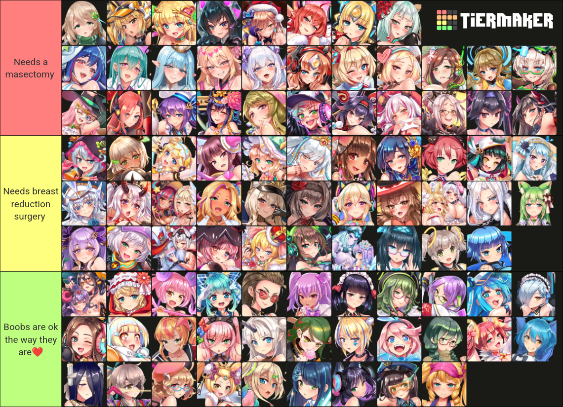 Project QT (Nutaku) characters Tier List (Community Rankings) - TierMaker