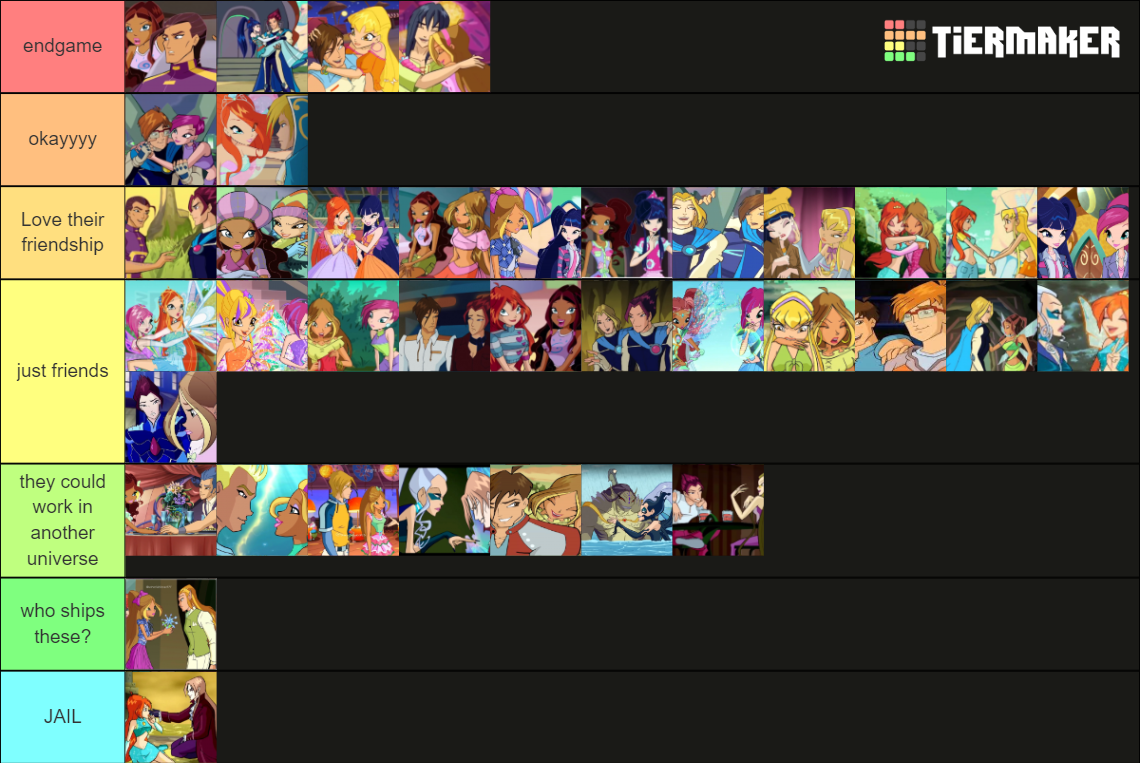 winx club ships Tier List (Community Rankings) - TierMaker