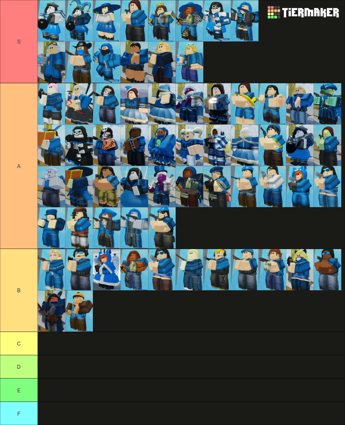 Roblox Arsenal All female Skins Tier List (Community Rankings) - TierMaker
