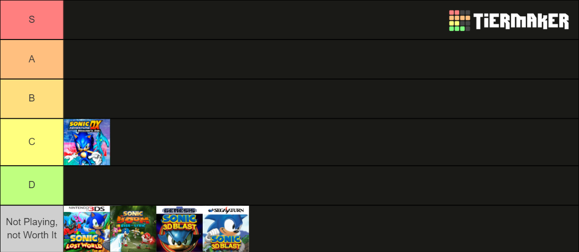 All 3D Sonic Games Tier List (Community Rankings) - TierMaker