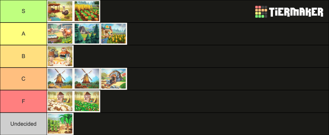 Sunshine Island Projects Tier List (Community Rankings) - TierMaker