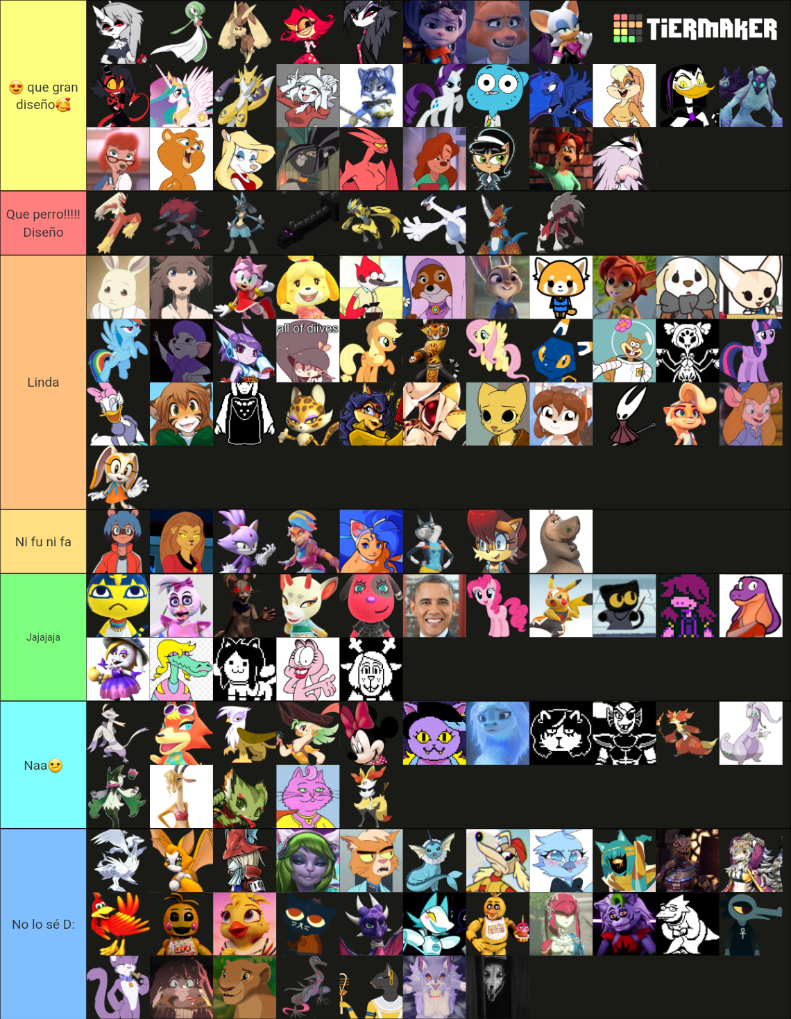Furry Female Characters (110+ chars) Tier List (Community Rankings ...
