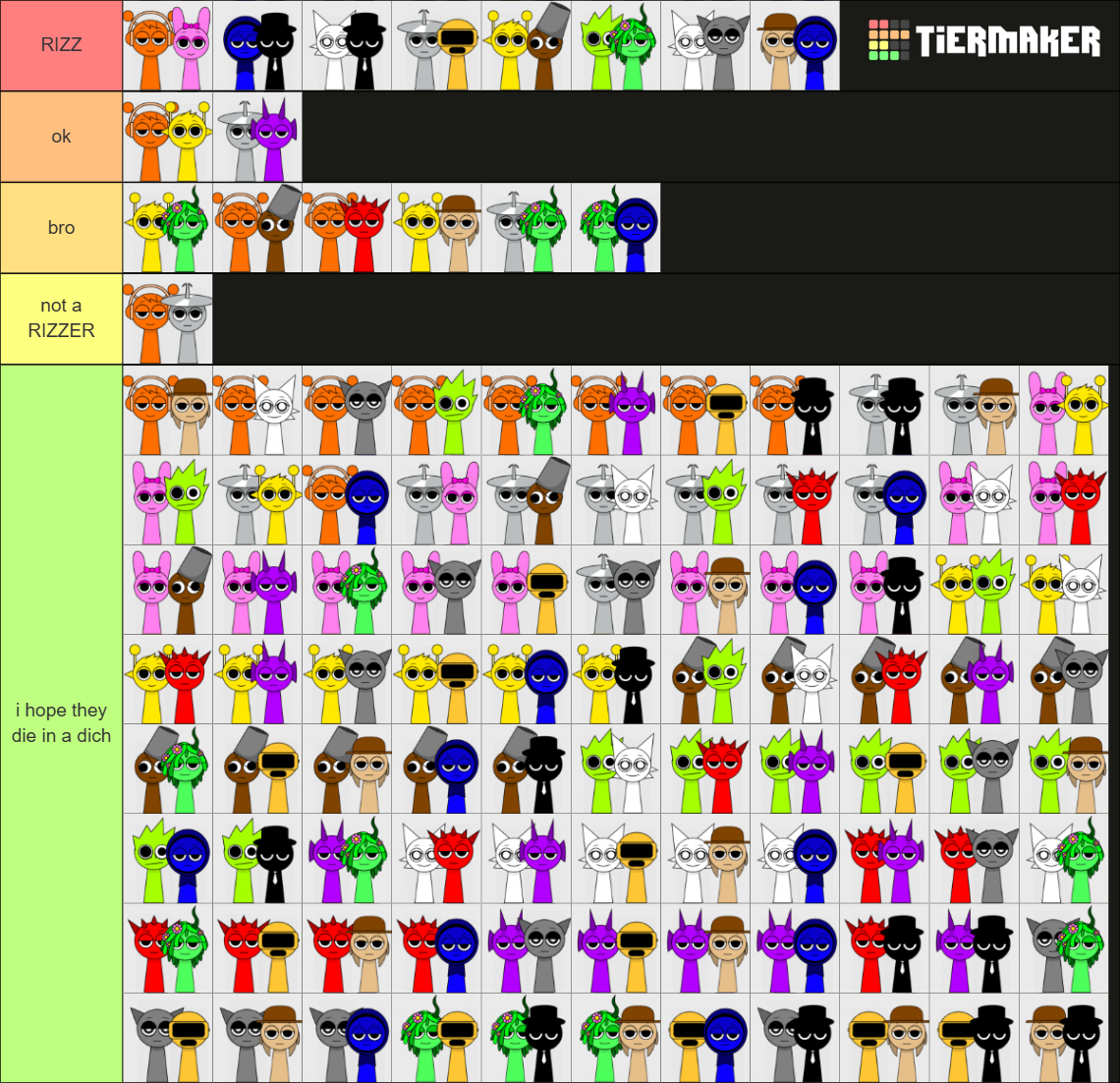 Sprunki Ship Tierlist Tier List (Community Rankings) - TierMaker