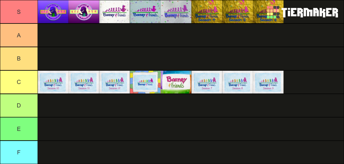 Barney Seasons Tier List (Community Rankings) - TierMaker