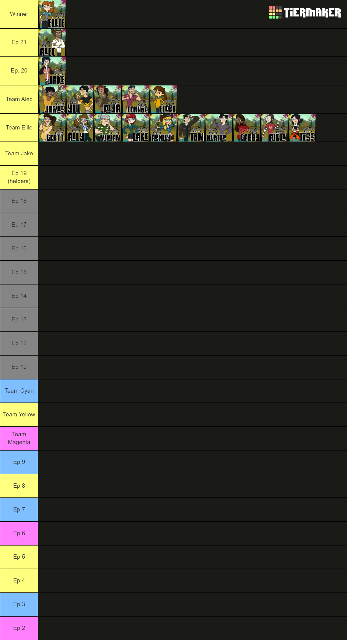 Disventure Camp All Stars Cast Tier List (Community Rankings) - TierMaker