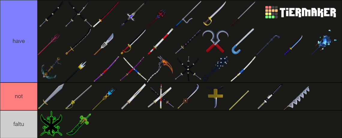 Blox Fruits All Swords (Update 23) Tier List (Community Rankings ...