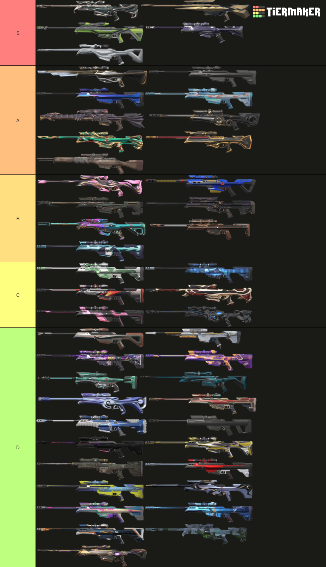 Valorant Operator Skins (September 2024) Tier List (Community Rankings ...