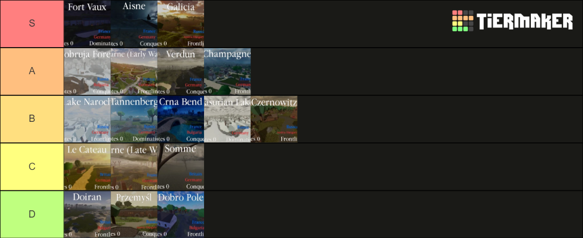 Entrenched maps Tier List (Community Rankings) - TierMaker