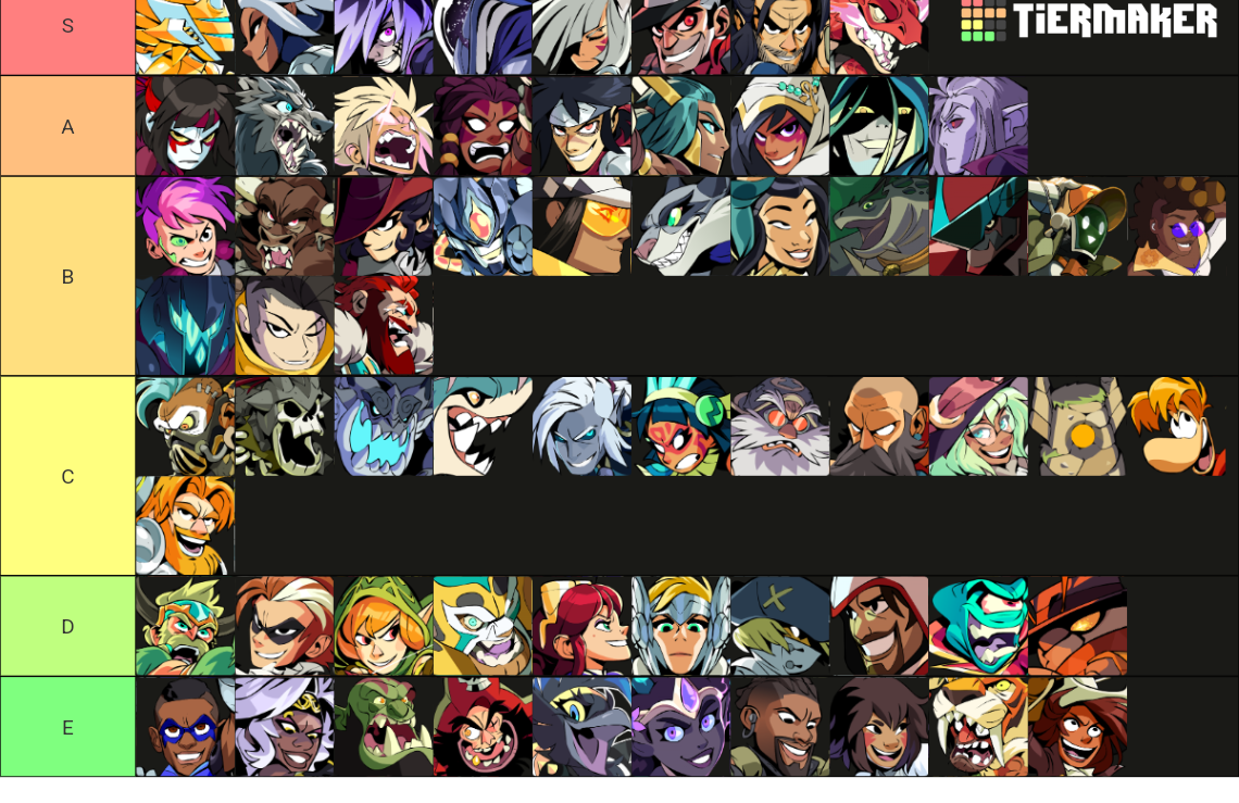 Brawlhalla Legends [Imugi] Tier List (Community Rankings) - TierMaker