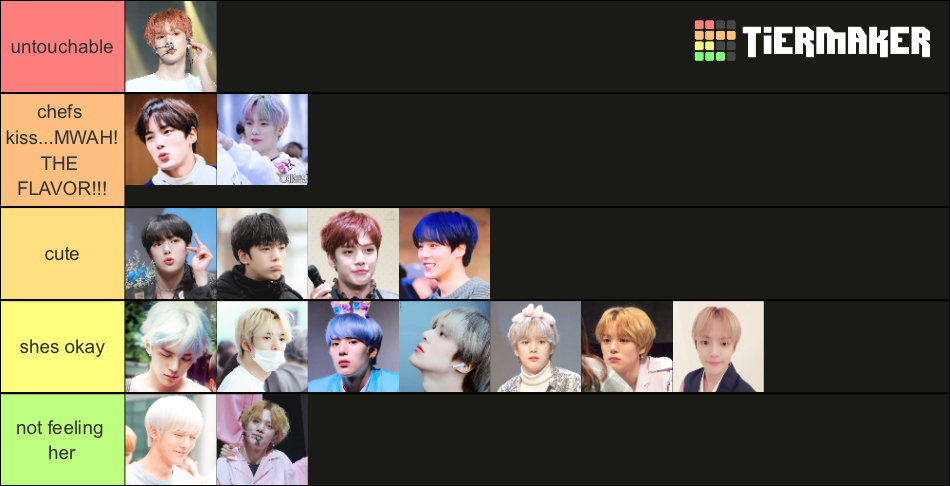 Recent Kpop Tier Lists - TierMaker