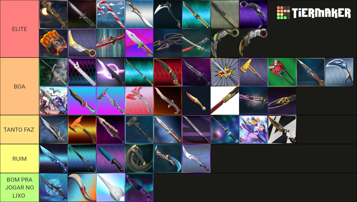 Valorant Melee Skins Tier List (Community Rankings) - TierMaker