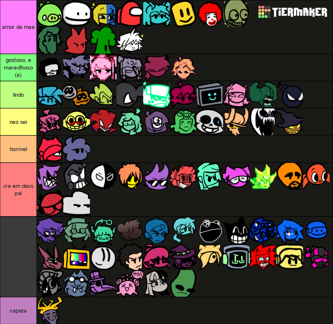 Friday Night Funkin' Characters Tier List (Community Rankings) - TierMaker