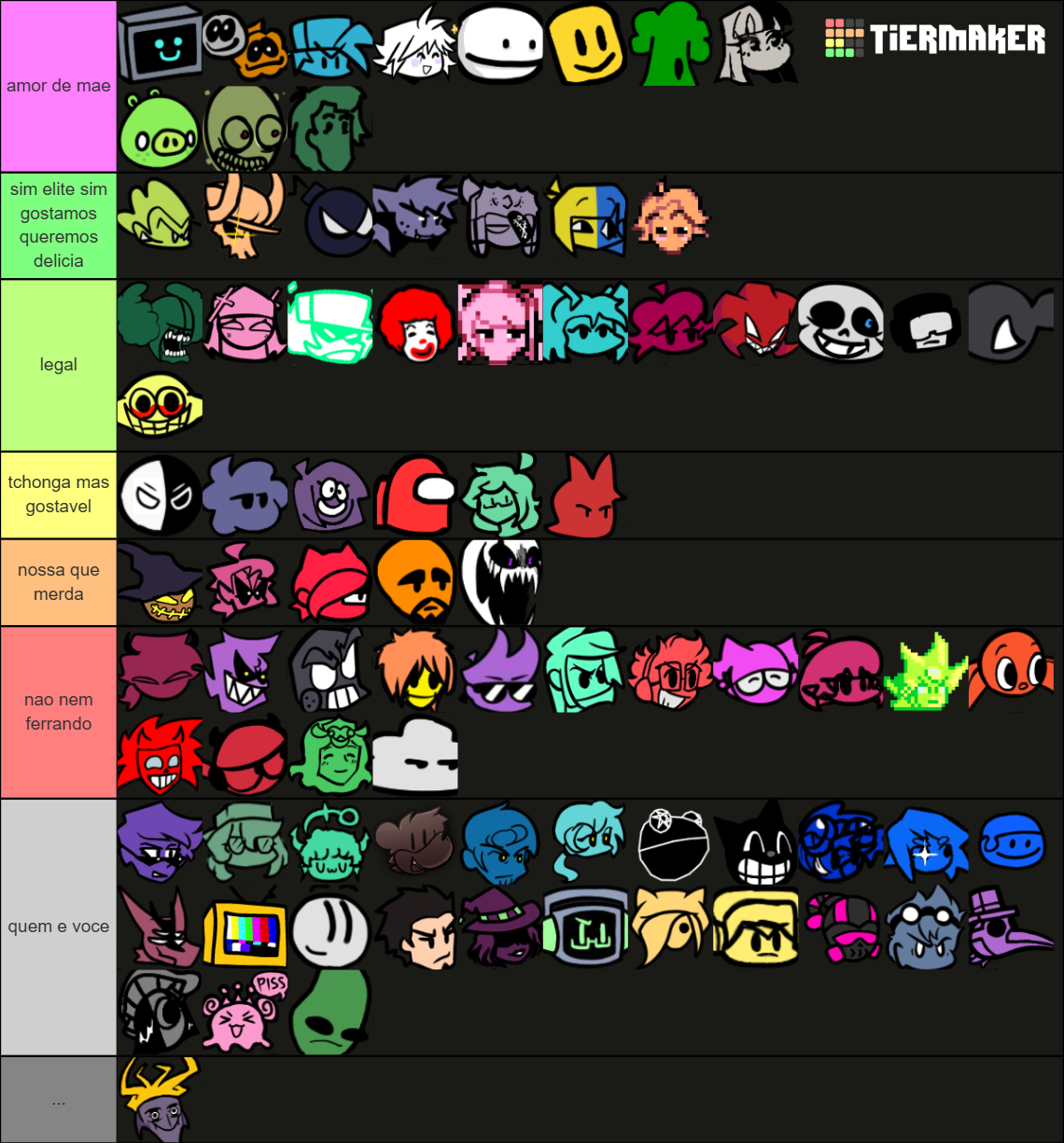 Friday Night Funkin' Characters Tier List (Community Rankings) - TierMaker