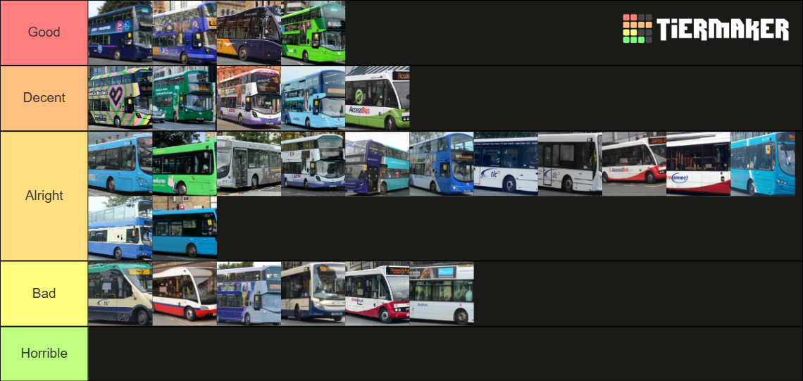 Bradford bus livery Tier List (Community Rankings) - TierMaker