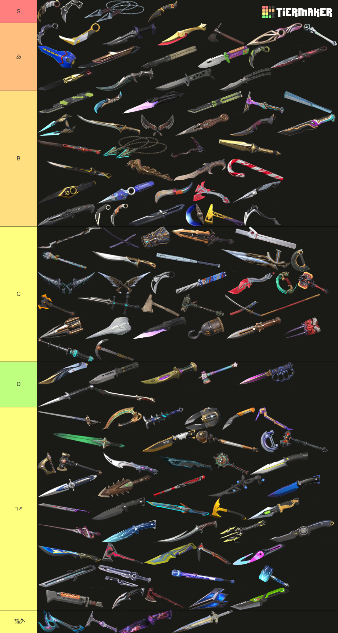 Valorant Melee / Knife Skins (June 2025) Tier List (Community Rankings ...