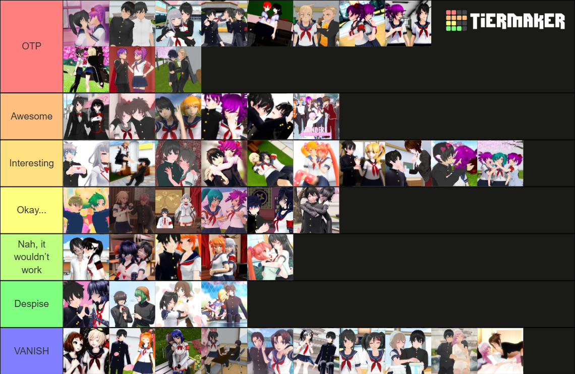 Yandere Simulator Ships Tier List (Community Rankings) - TierMaker