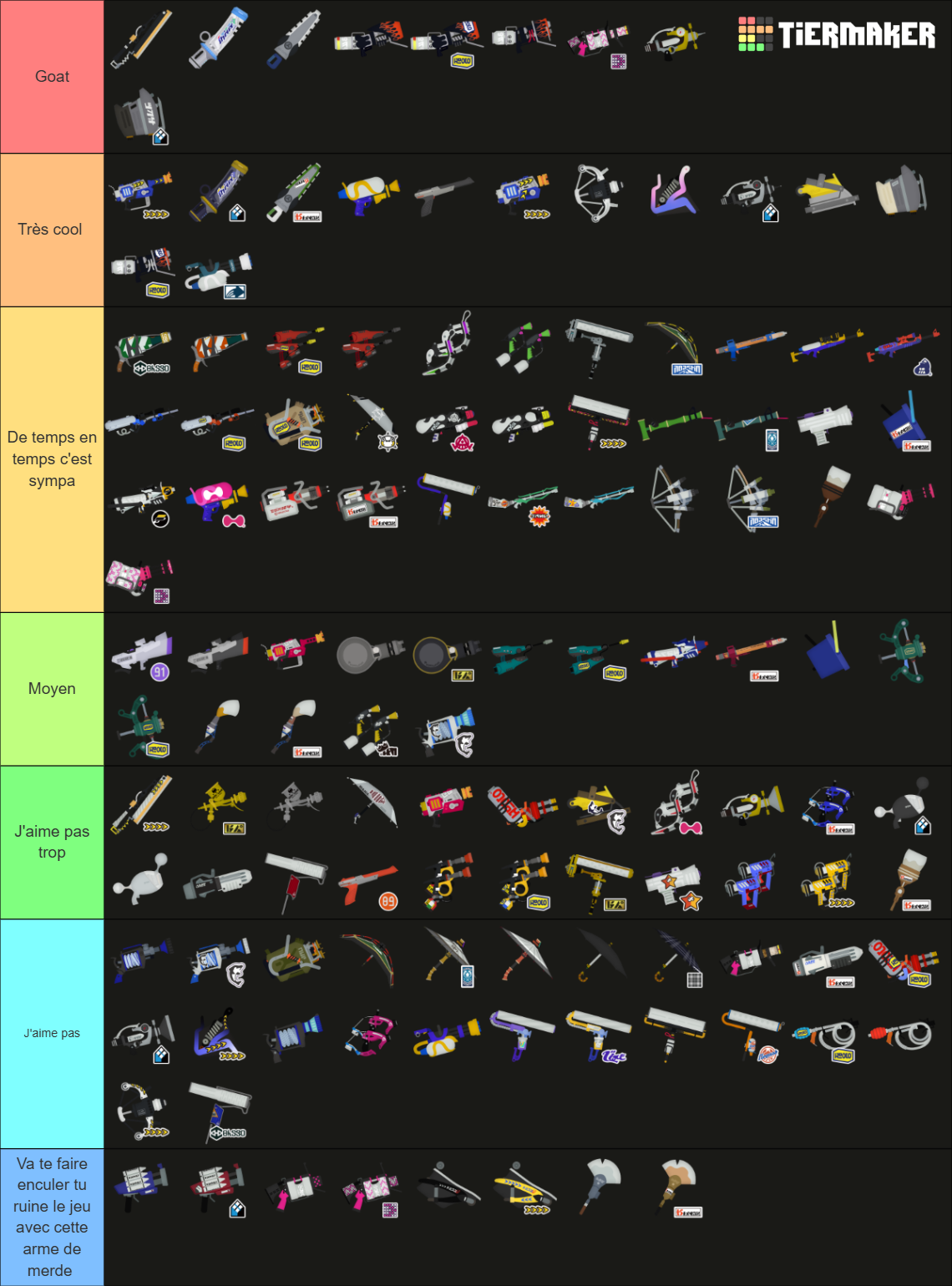 All Splatoon 3 Weapons (Sizzle Season 2024) Tier List (Community ...