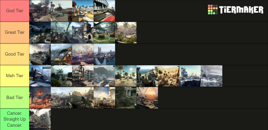 Black Ops 2 Maps Tier List (Community Rankings) - TierMaker