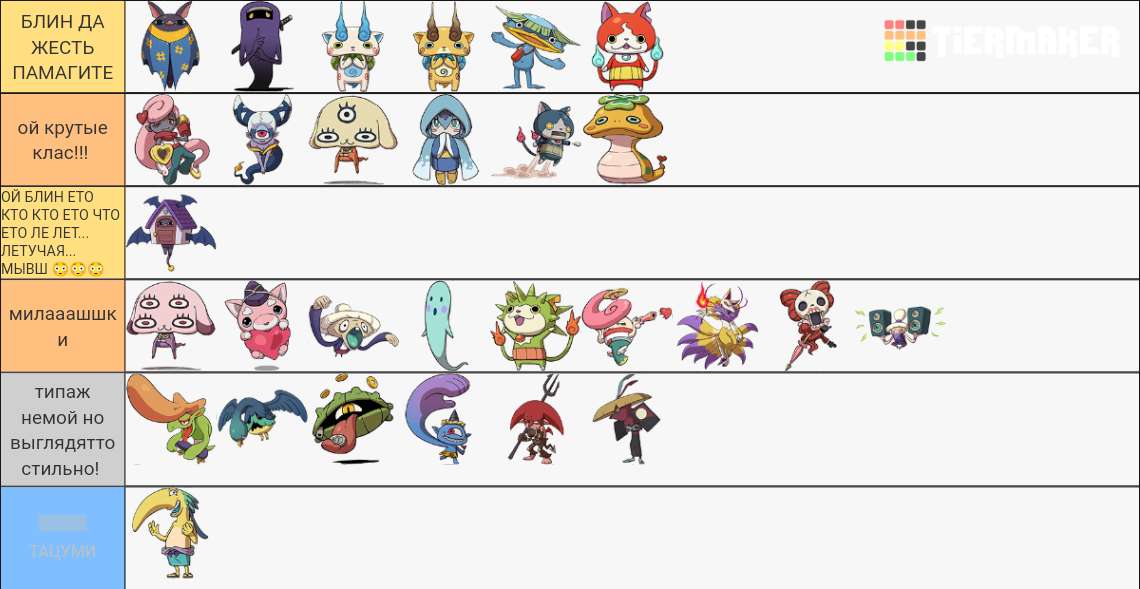 Yo-Kai Watch 1 Tier List (Community Rankings) - TierMaker
