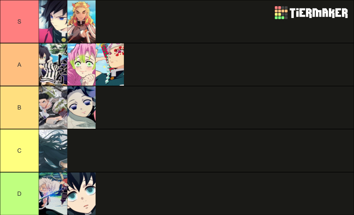 Demon Slayer Hashira ! Tier List (Community Rankings) - TierMaker
