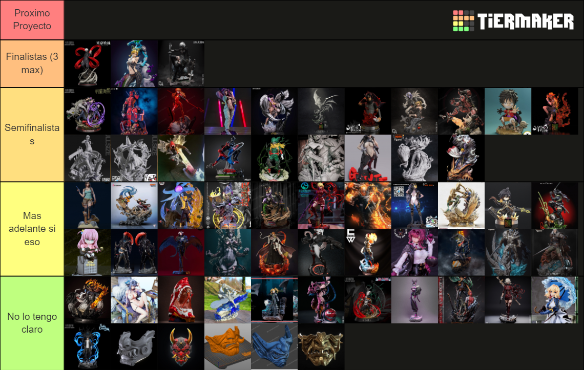 Figuras 3D Tier List (Community Rankings) - TierMaker
