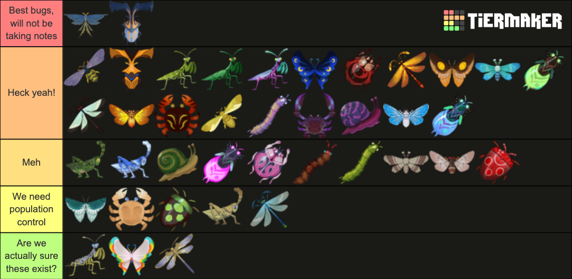 Palia Bugs Tier List (Community Rankings) - TierMaker
