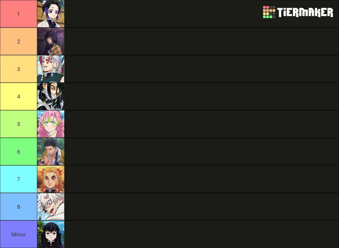 Hashira ranking 1 to 9 Tier List (Community Rankings) - TierMaker