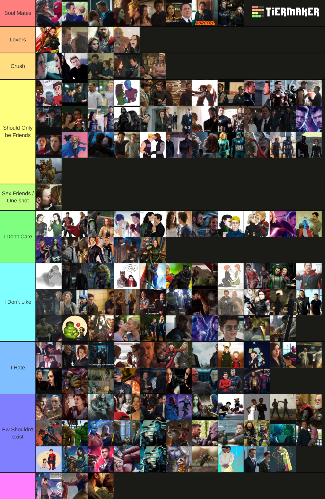 155 Marvel Ships Tier List (Community Rankings) - TierMaker