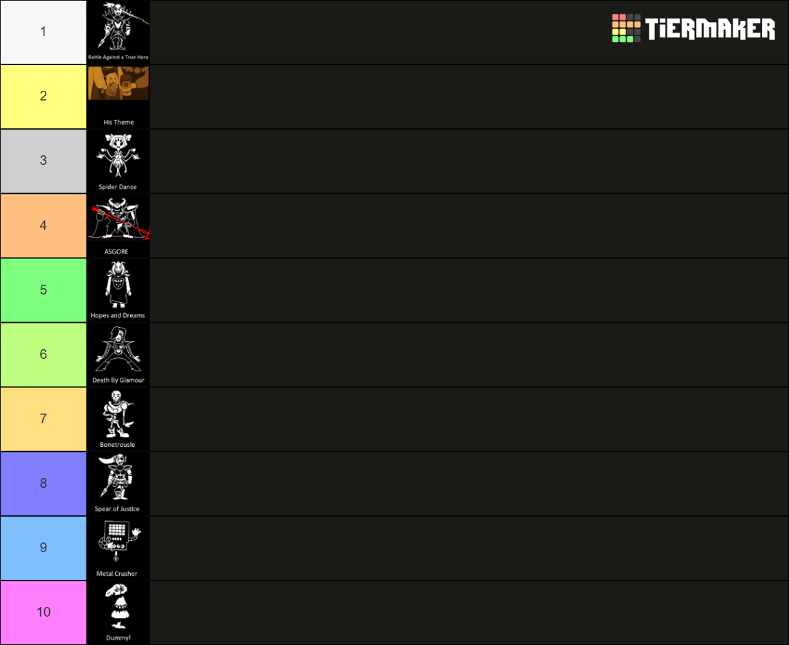 Undertale OST/Songs Tier List (Community Rankings) - TierMaker