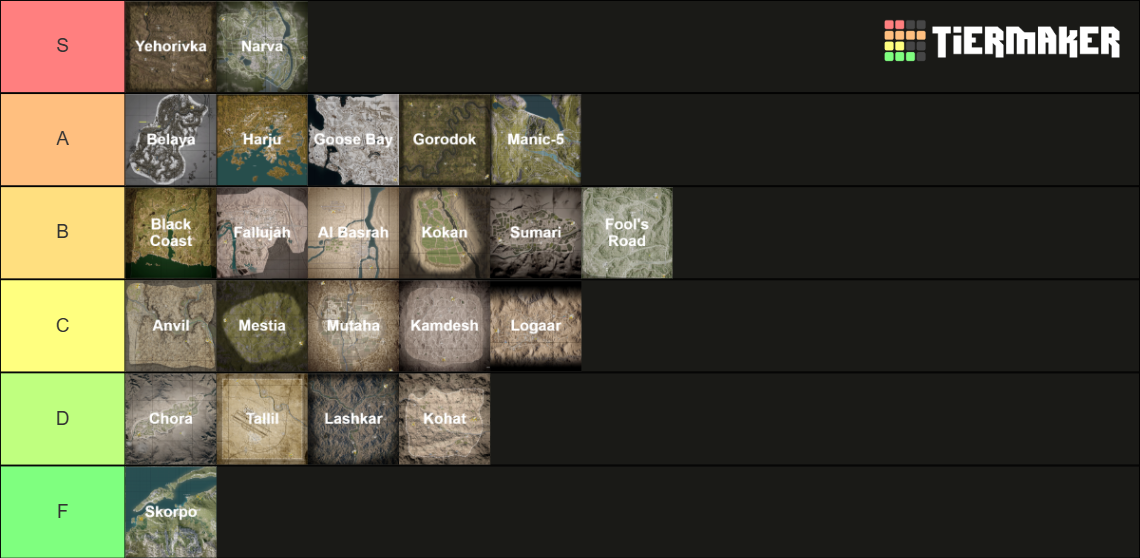 Squad Maps Tier List (Community Rankings) - TierMaker