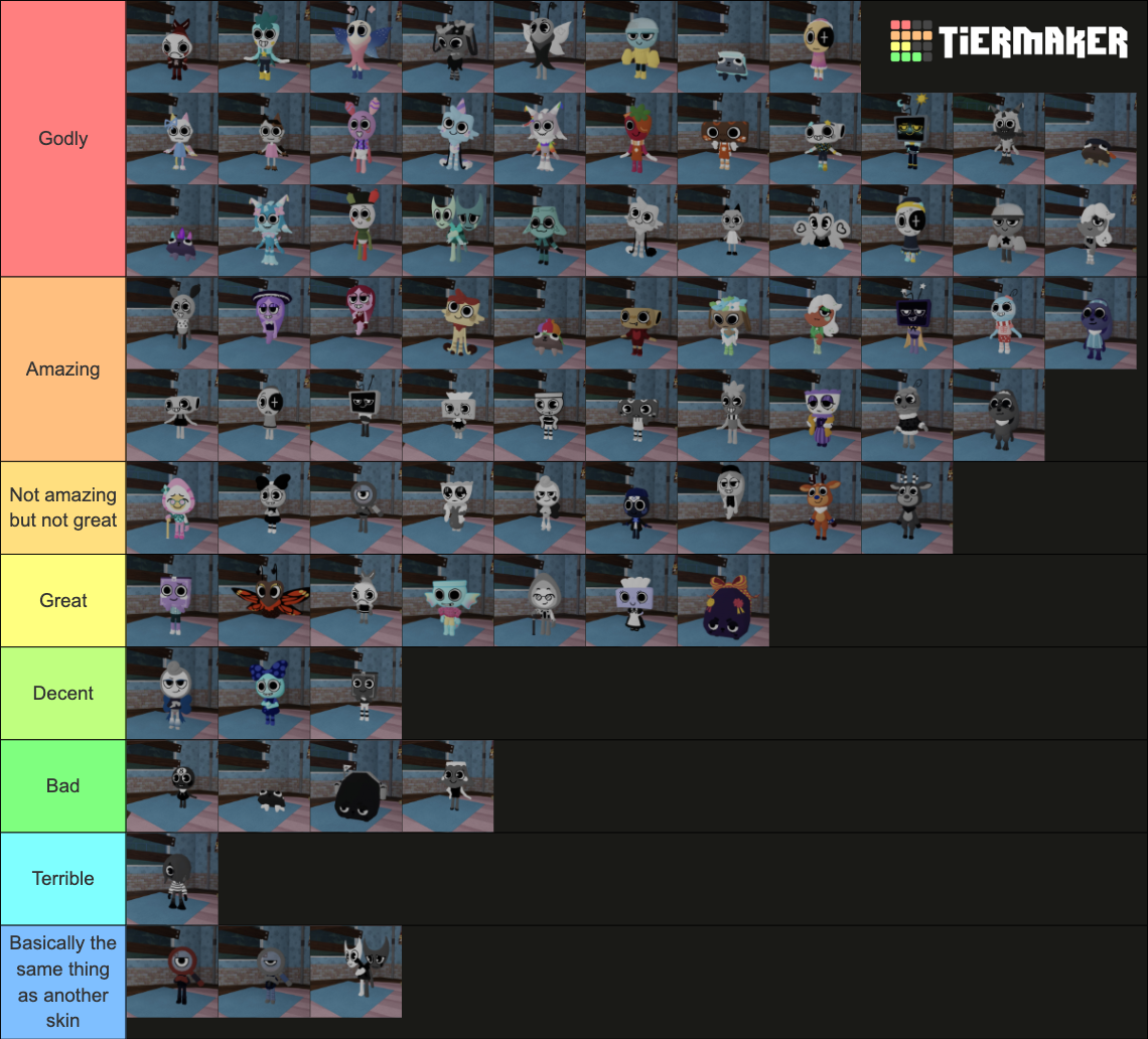 Dandy’s World Skins (5/23/25) Tier List (Community Rankings) - TierMaker