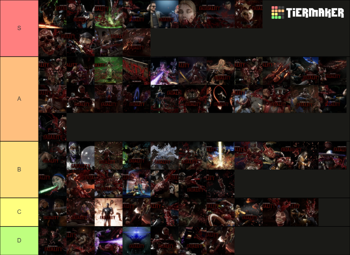 Mk 11 fatalities Tier List (Community Rankings) - TierMaker