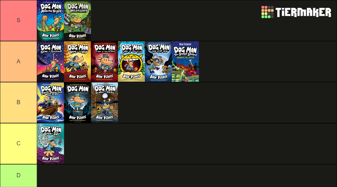 Dog Man Books 1-12 Tier List (Community Rankings) - TierMaker