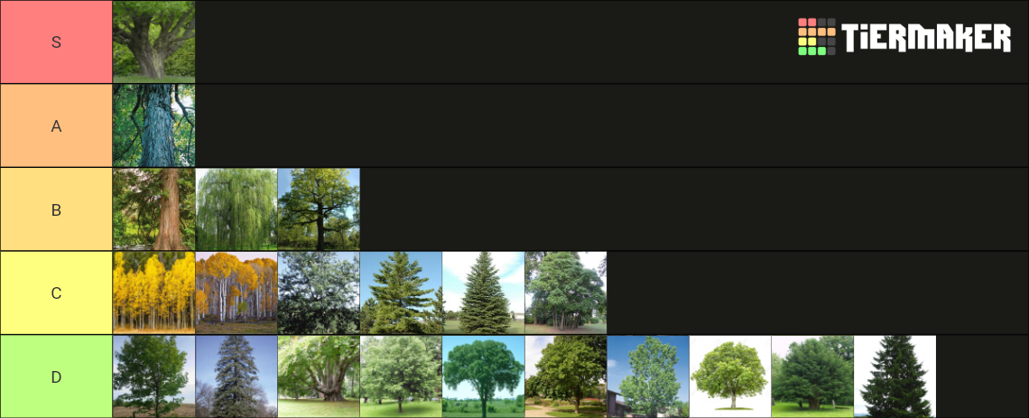 Trees Tier List (Community Rankings) - TierMaker