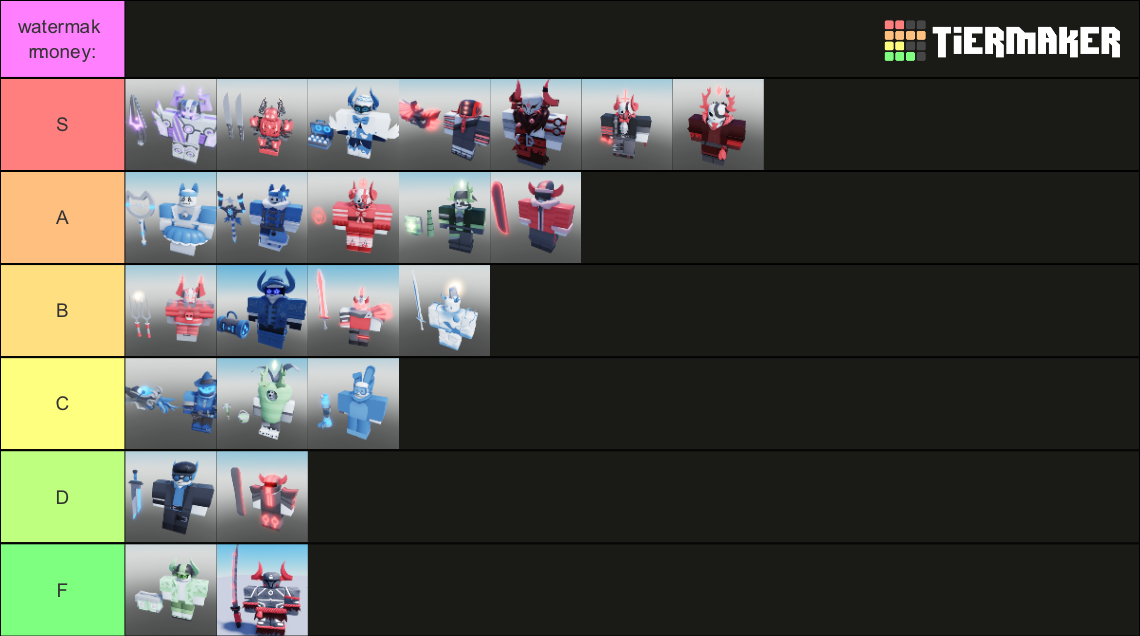 Phighting roblox skin ranking Tier List (Community Rankings) - TierMaker